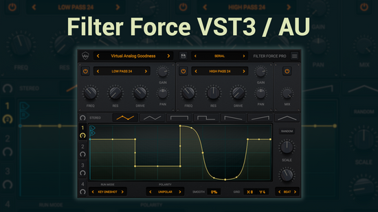 Filter Force Pro VST3 / AU Plugin – thewavewarden